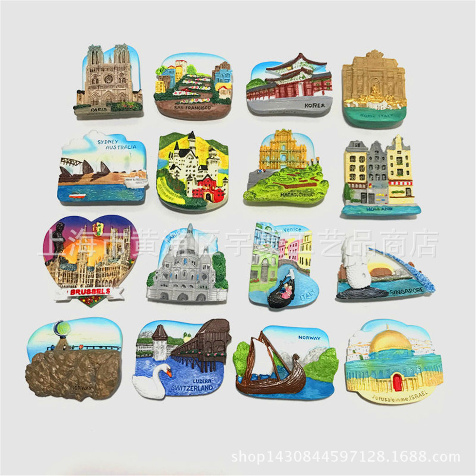 Magnetic Refrigerator Stickers All Countries Resin Boutique ...