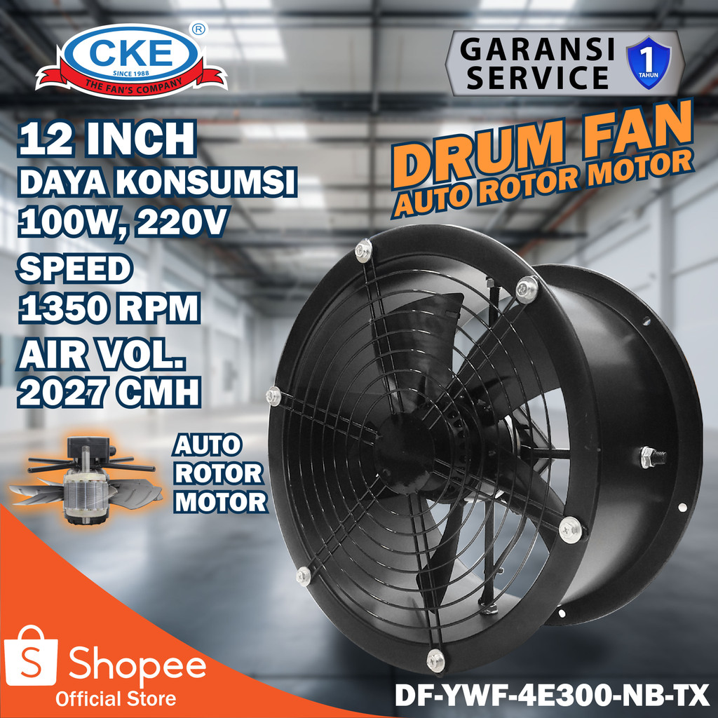 Drum Fan Blower External Rotor 12" Inch Axial Blower Tube Fan 12 ...