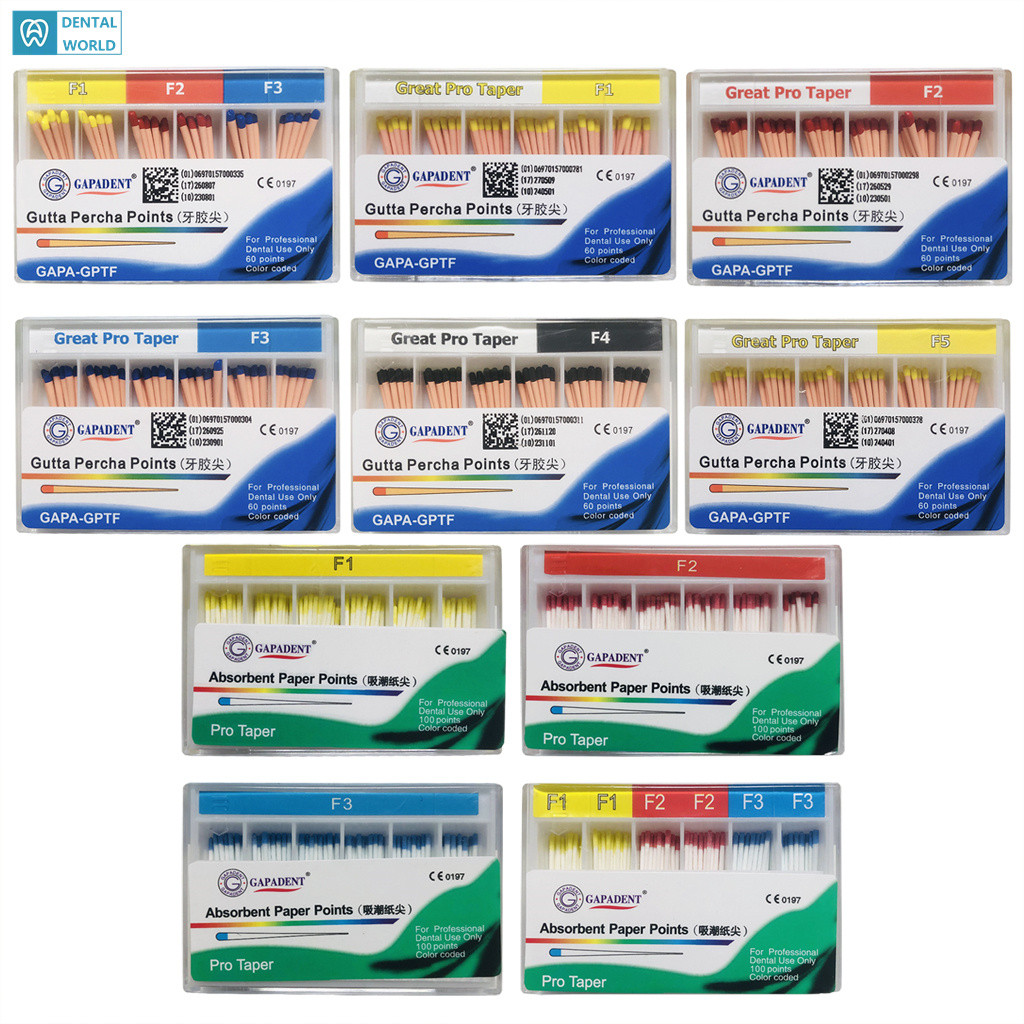 1 Box Dental Absorbent Paper Points/Gutta percha points F1-F3 for ...