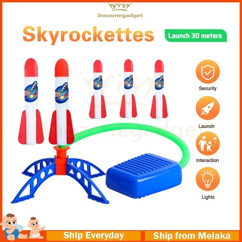【Hantar Cepat】 Flying Rocket Toys For Kid Air Rocket Foot Pump Launcher ...