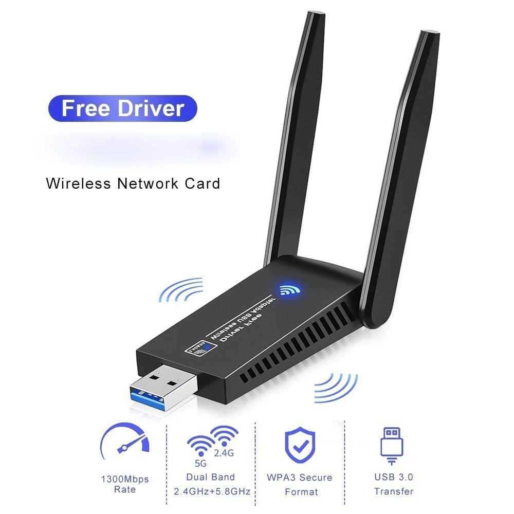 Fast 600Mbps Wifi Adapter Wifi Dongle Antenna Wireless Long Range Dual ...