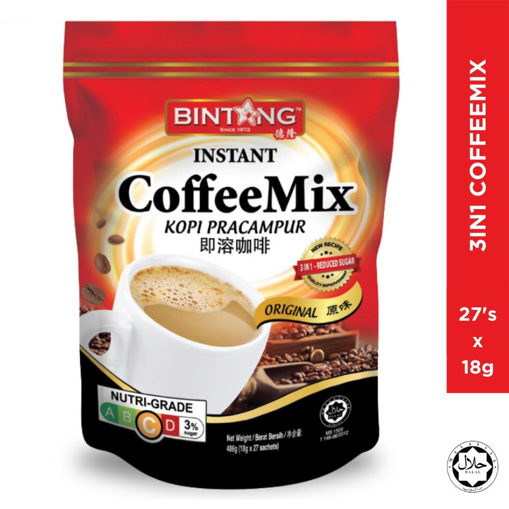 Bintang Instant Coffee Mix Original 486g ( 18g x 27 sachets ) | Shopee ...
