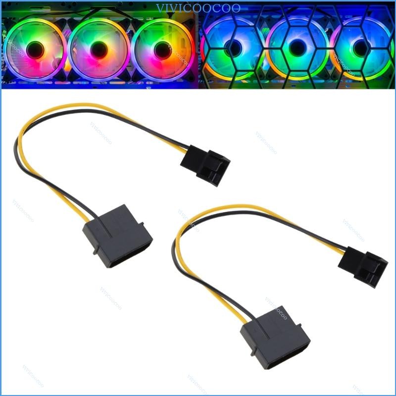 VIVI Cable Adapter 4-Pin Molex IDE to 3-Pin for CPU Chasis Case Fan ...