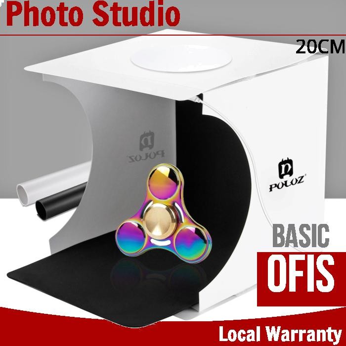 20cm Puluz Mini Portable Folding Photo Studio Light Box 2 LED Panels ...