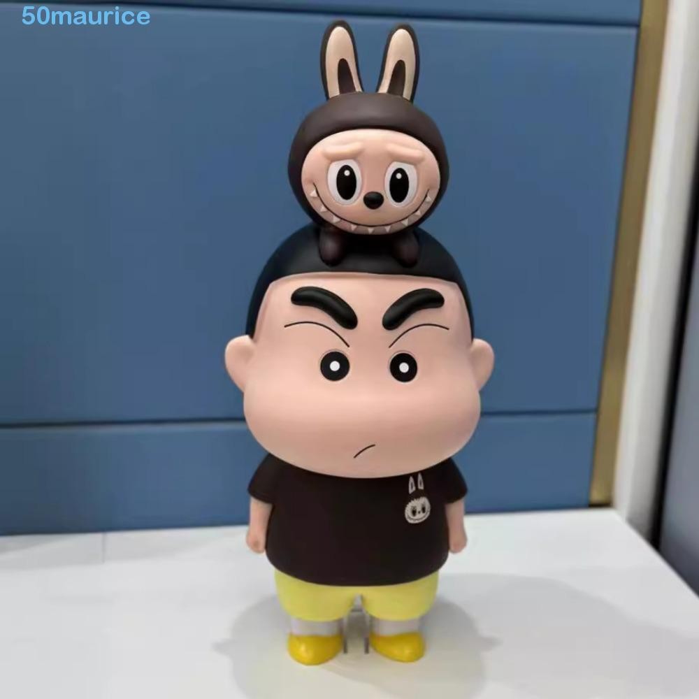 MAURICE Labubu Crayon Shin-Chan Figure, Statue PVC Doll Labubu Crayon ...
