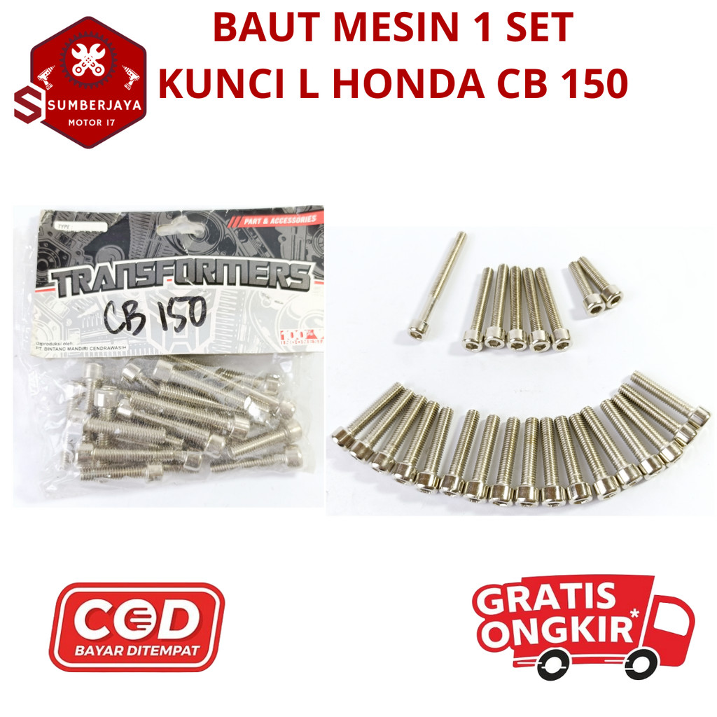 MESIN CB 150 L Key Engine Bolts / Original Honda CB 150 Motorcycle ...