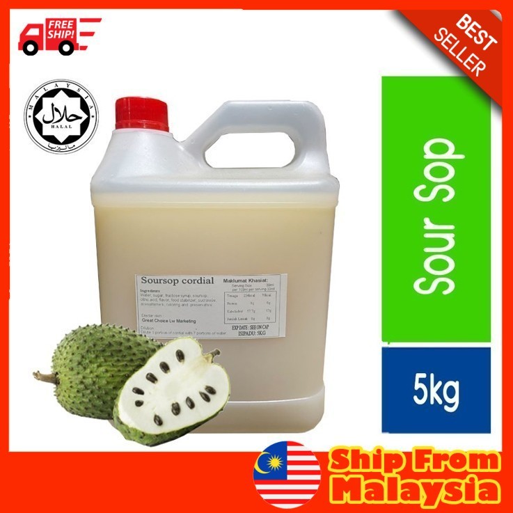 Sour Sop syrup 5kg - taiwan import fruit juice cordial | Shopee Malaysia