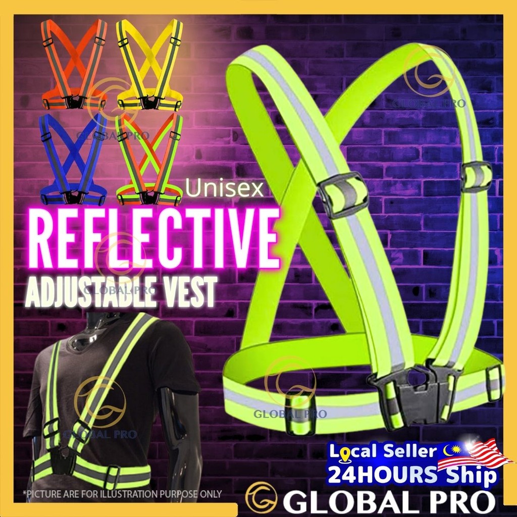 Reflective Vest Running Vest Reflective Running Vest with Safety Straps ...