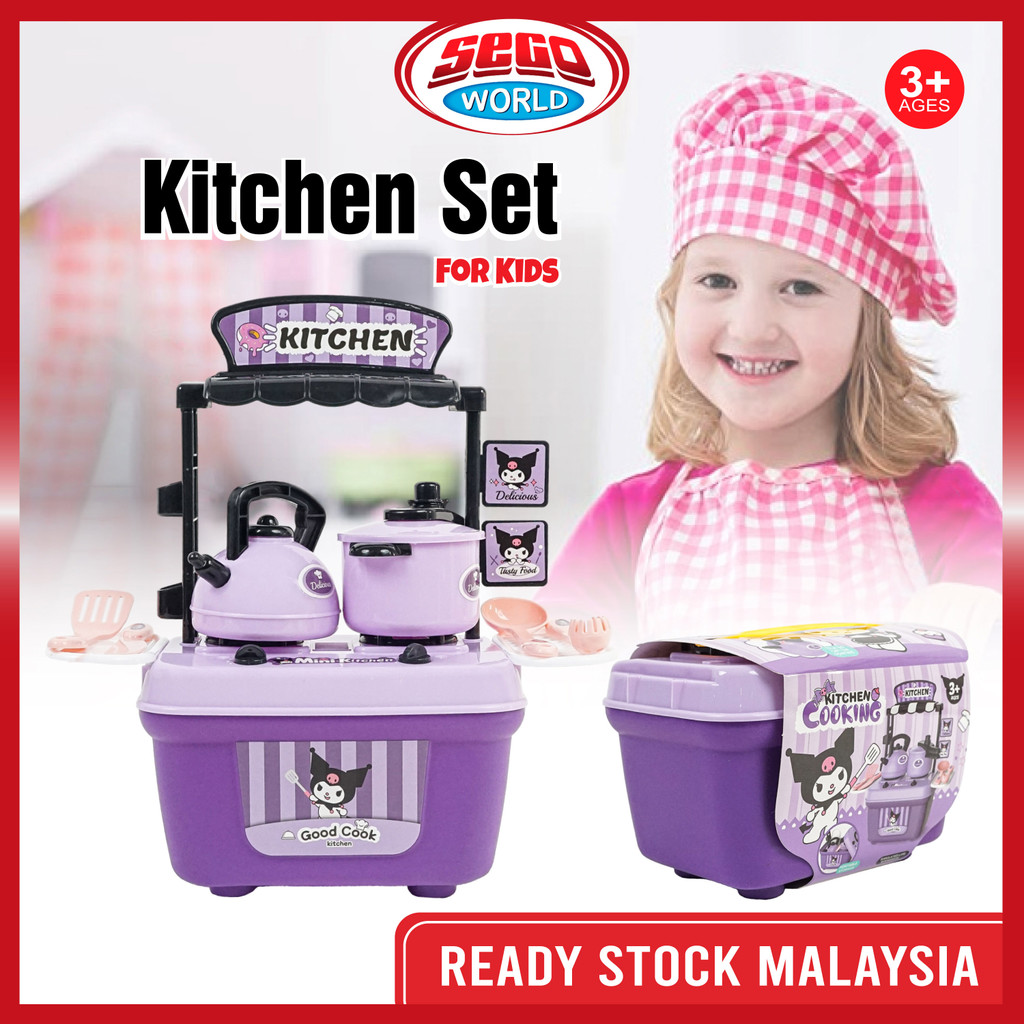Mainan Masak Kuromi Sanrio Pretend Play Kitchen Chef Toys For Kids ...