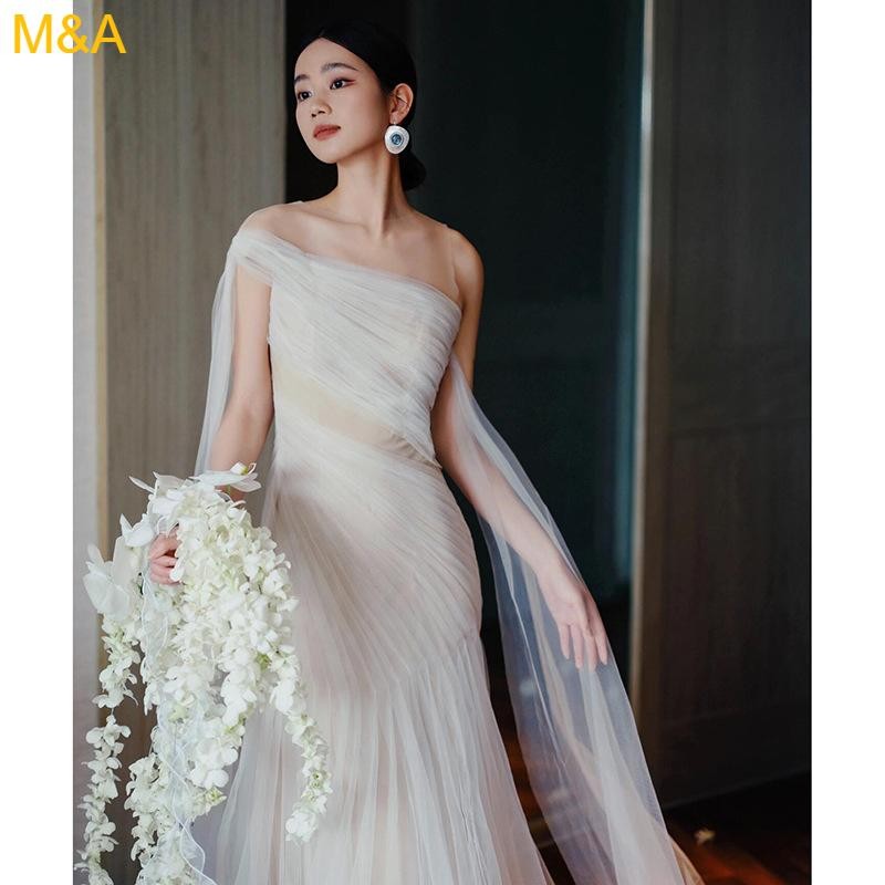 [M & A] Real Shot French Niche Design Light Wedding Dress Bride Mori ...