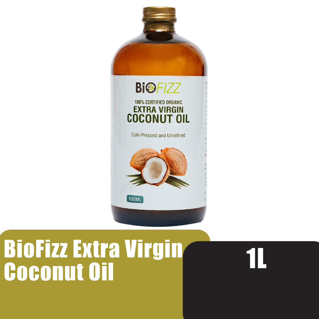 BIOFIZZ Extra Virgin Coconut Oil 1L Cold Pressed Coconut Oil Minyak ...
