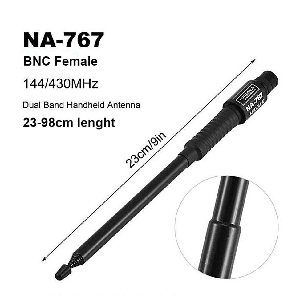 [READY STOCK] Nagoya NA 767 Dual Band UHF VHF Flexible Antenna BNC ...