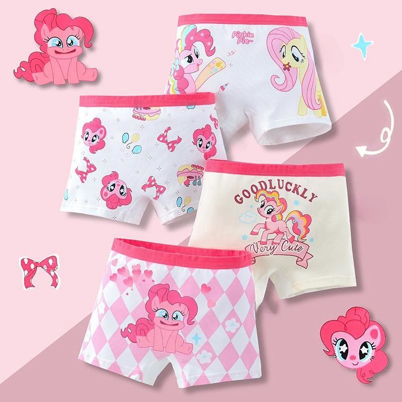 Cartoon My Little Pony 4pcs Kids Bay Girls Underwear Casual Underpants ...
