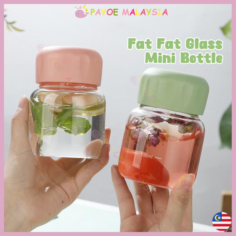Payoe 300ML Chubby Cute Mini Water Bottle Milk Coffee Mini Glass Cup ...