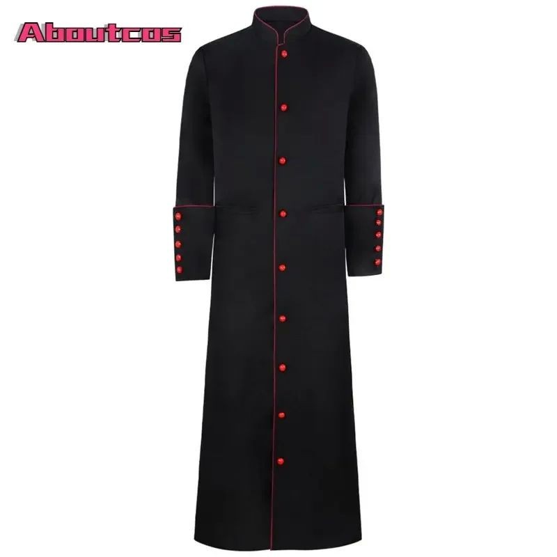 Aboutcos Anime Priest Costume White Red Catholic Church Religious Roman ...