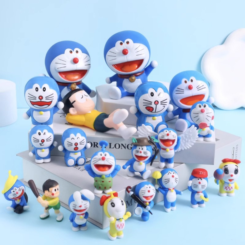 Cartoon Cute Blue Dingdang Fat Robot Cat Children's Birthday Cake and ...