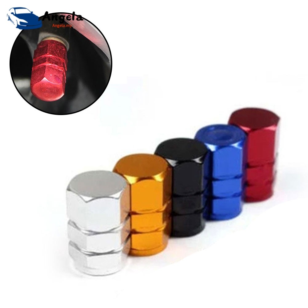 24-hour delivery⚡ 4X Black Aluminum Tire Wheel Rims Stem Air Valve Cap ...