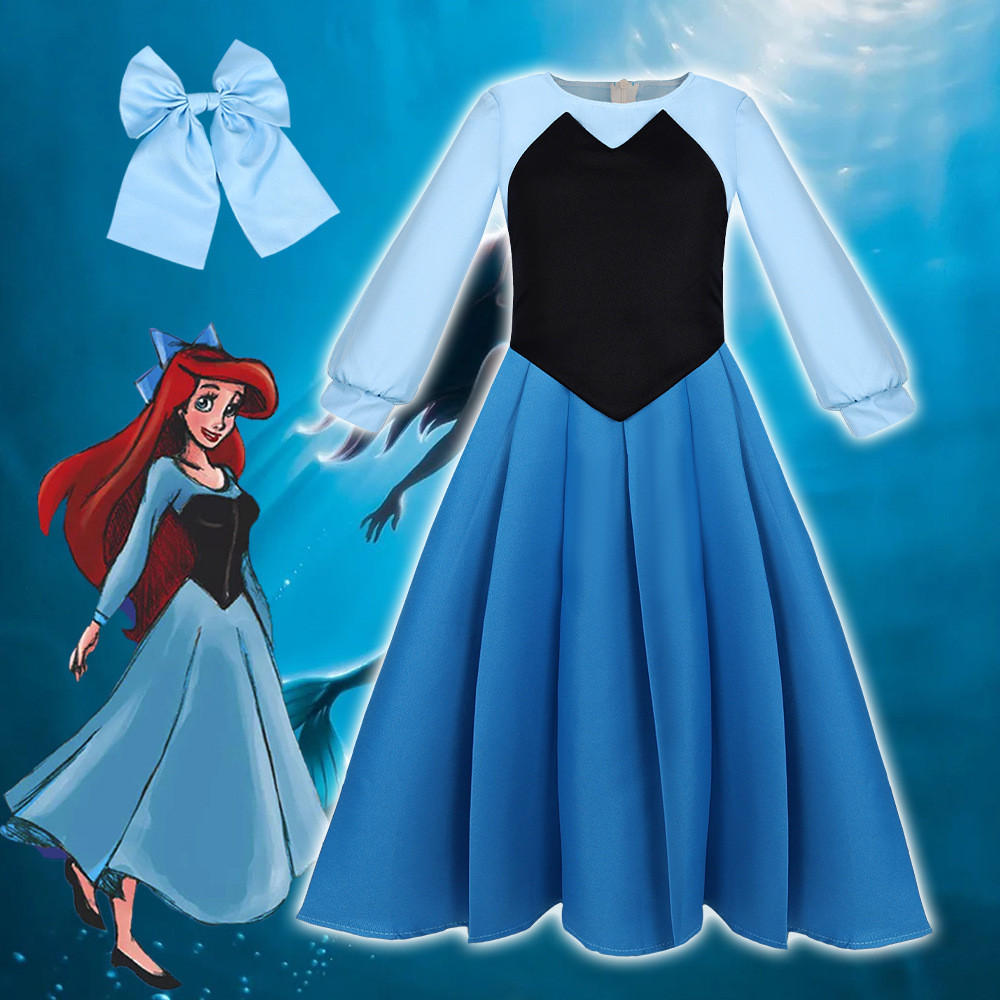 Hs The Little Mermaid cos Dress Up Sea Daughter Princess Dress cosplay ...