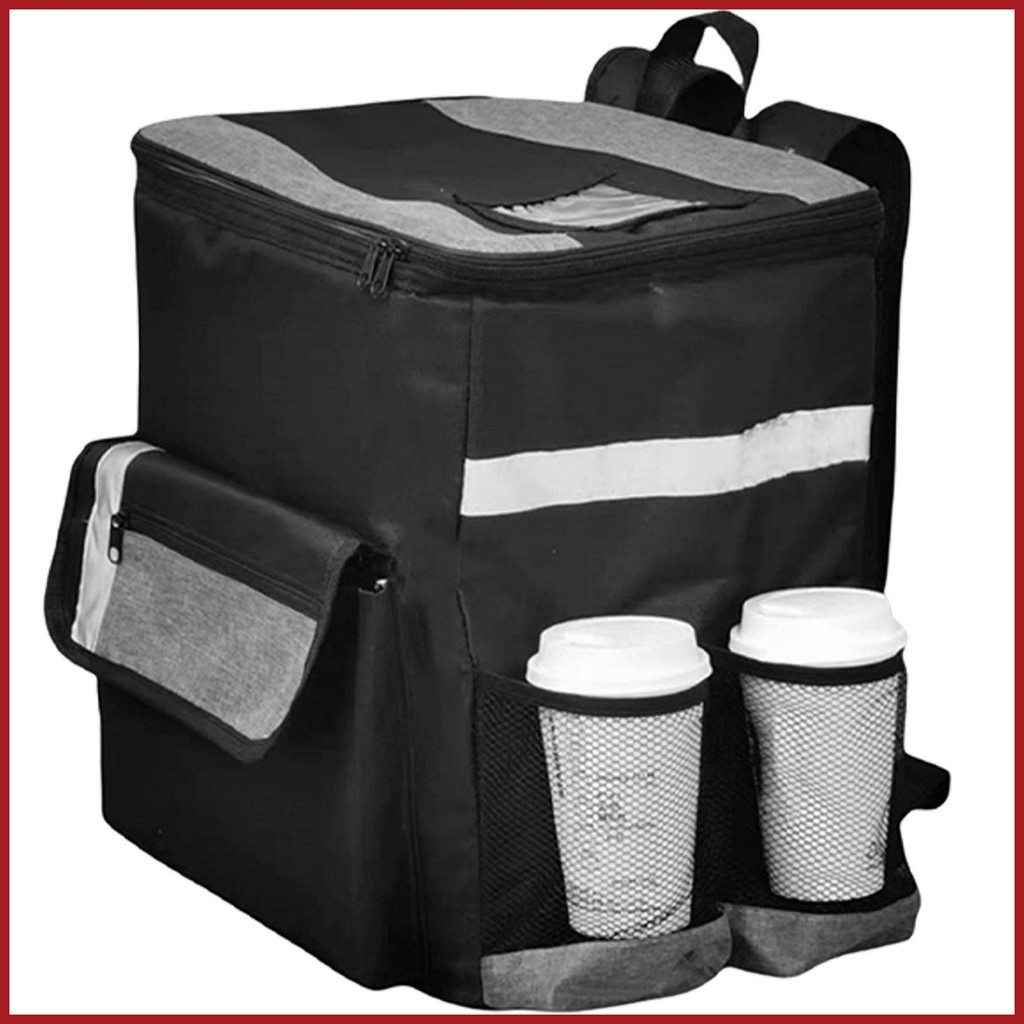Food Delivery Backpack Waterproof Backpack with Cups Holder Waterproof ...