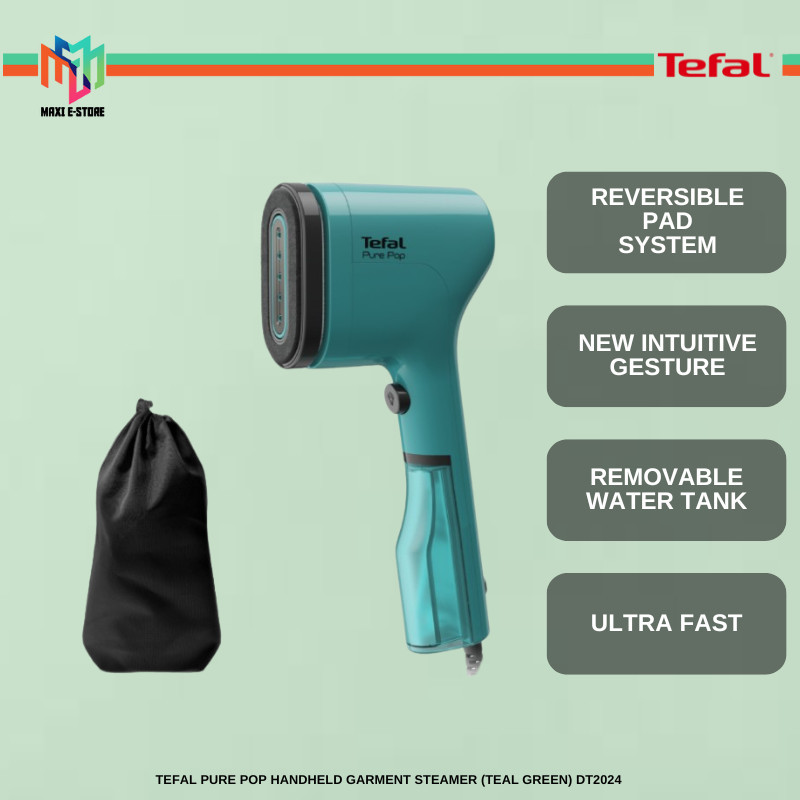 Tefal DT2024 Pure Pop Handheld Garment Steamer Ultra Fast Reversible ...