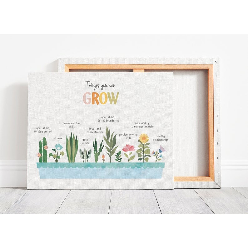 Self-Growth Mindfulness Therapy Office Decor Mental Health Growth ...