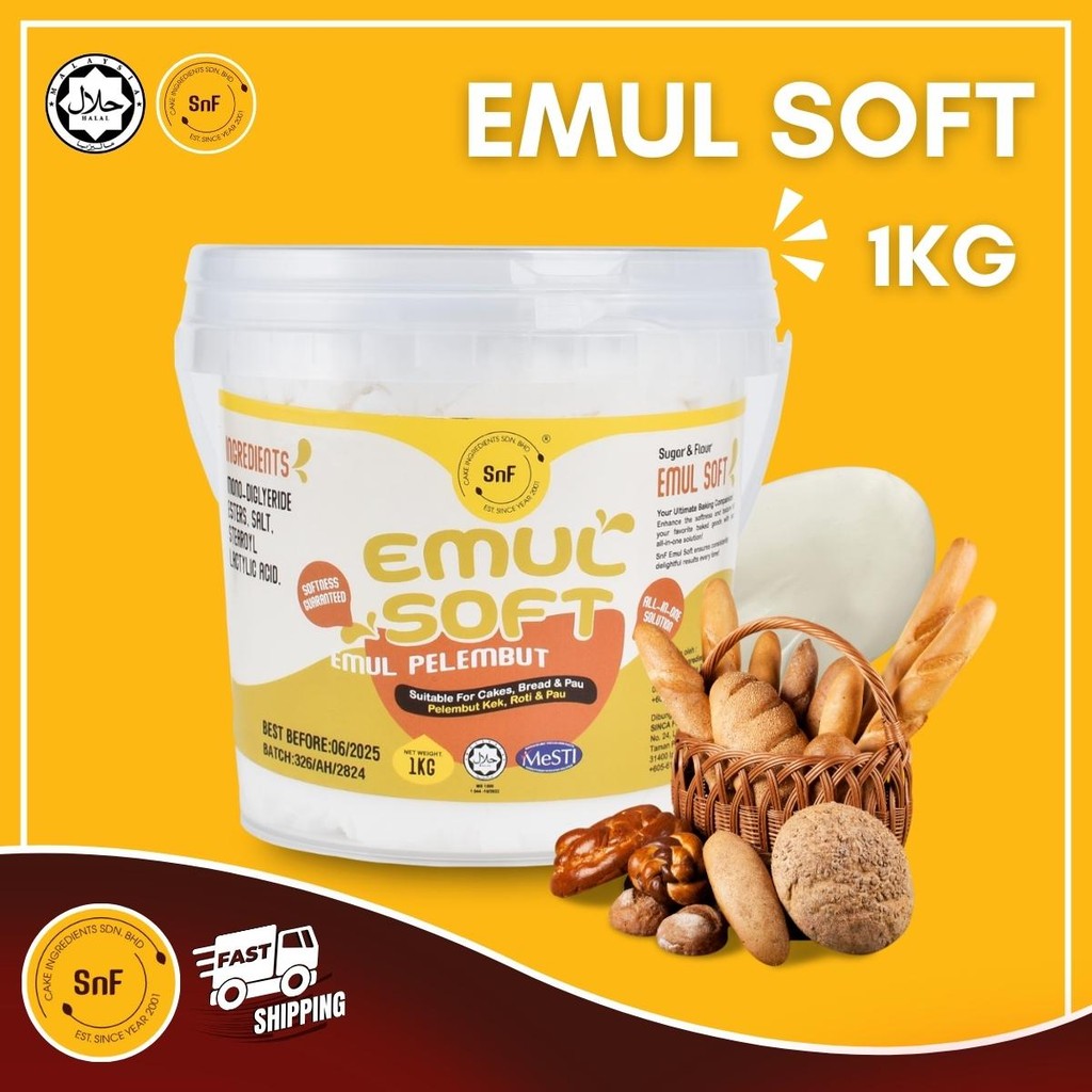 SNF Emul Softener Stabilizer Emulsifier Cake Bread Pau Emul Pelembut ...