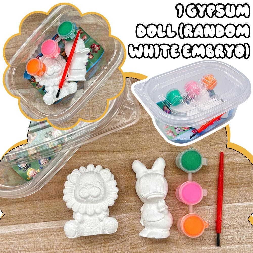 Diy Coloring Figurines Plaster Doll Figurines Random With Color And ...