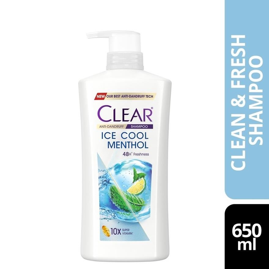 CLEAR Anti-Dandruff Ice Cool Menthol Shampoo 650ml | Shopee Malaysia