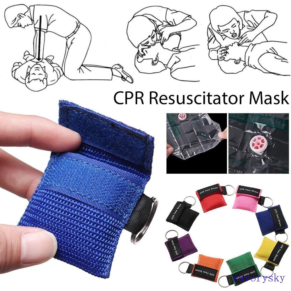 SAVORYSKY CPR Mask, Professional Mouth Breath Emergency Face Shield ...