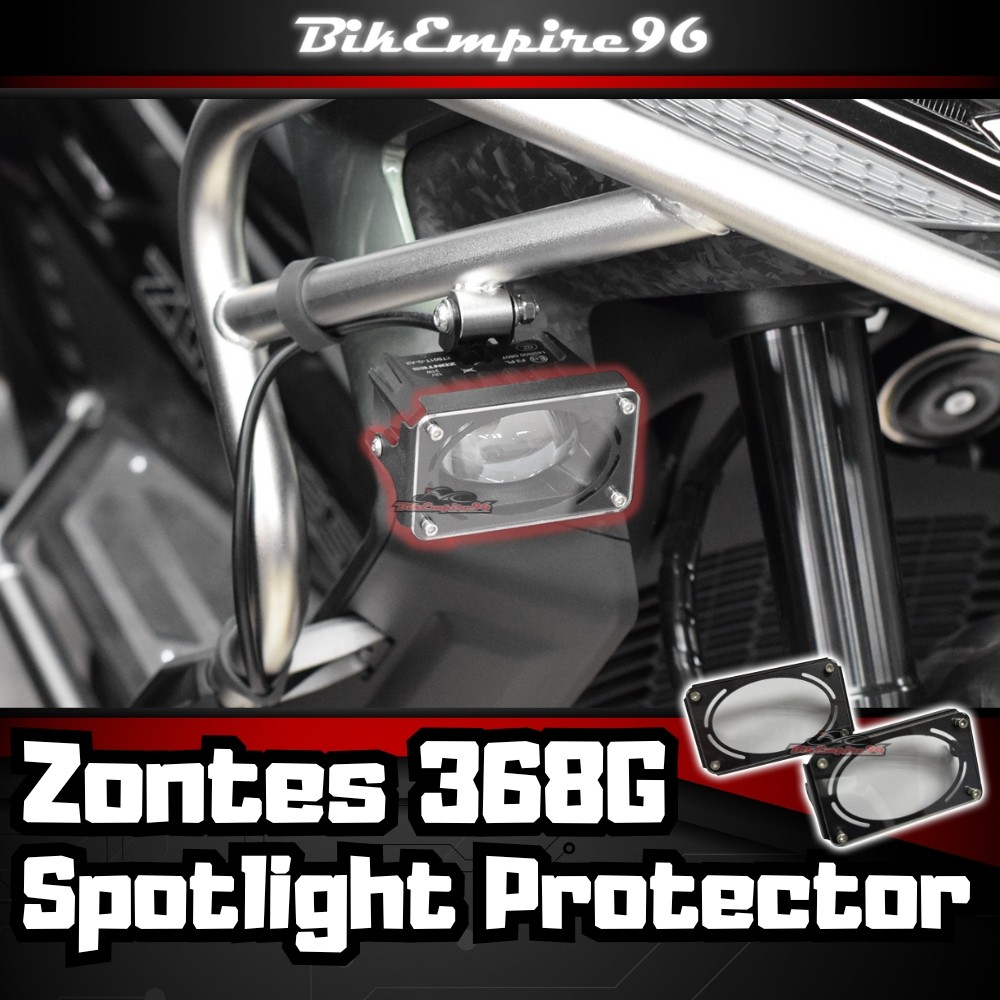 Zontes 368G Spotlight Protector Cover Stainless Steel with Acrylic ...