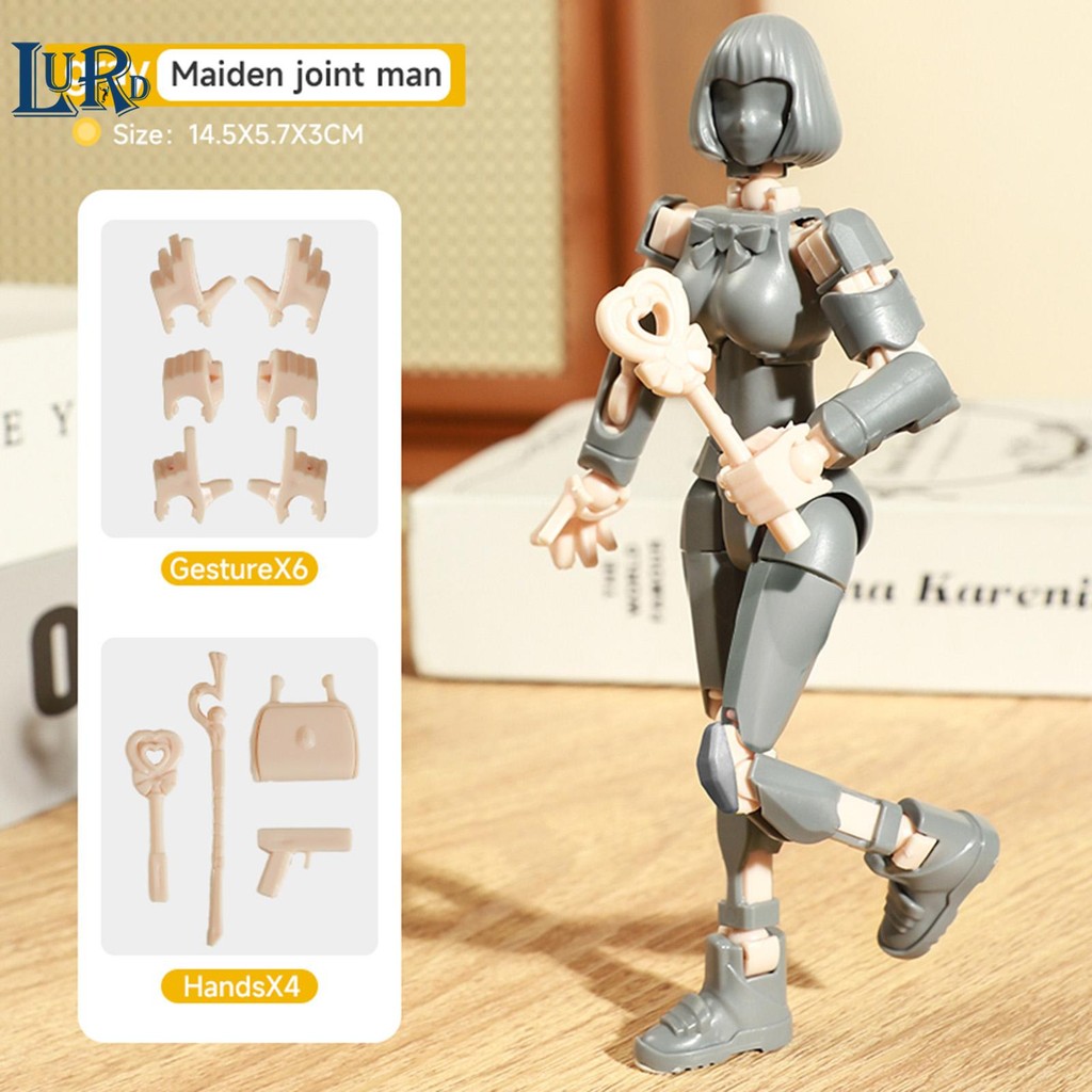 Girls Moveable Jointed Dolls Multi-jointed Movable Figures Assembled ...