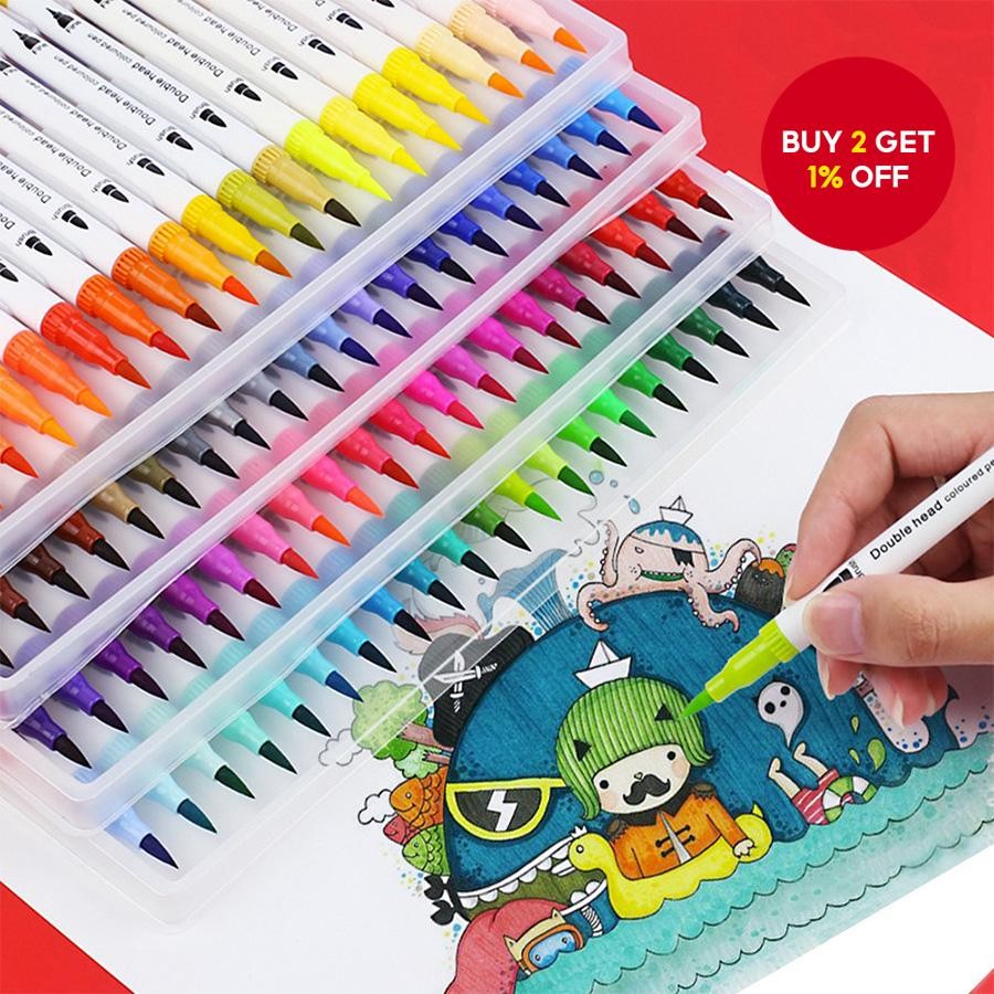 12/24/36/48 Color Double Point Graffiti Hook Pen Water-based Mark Pen ...