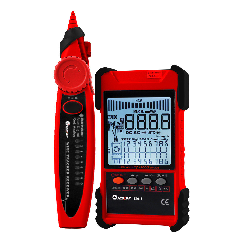 ET616/ET618 Network Cable Tester with LCD Display Analogs Digital ...