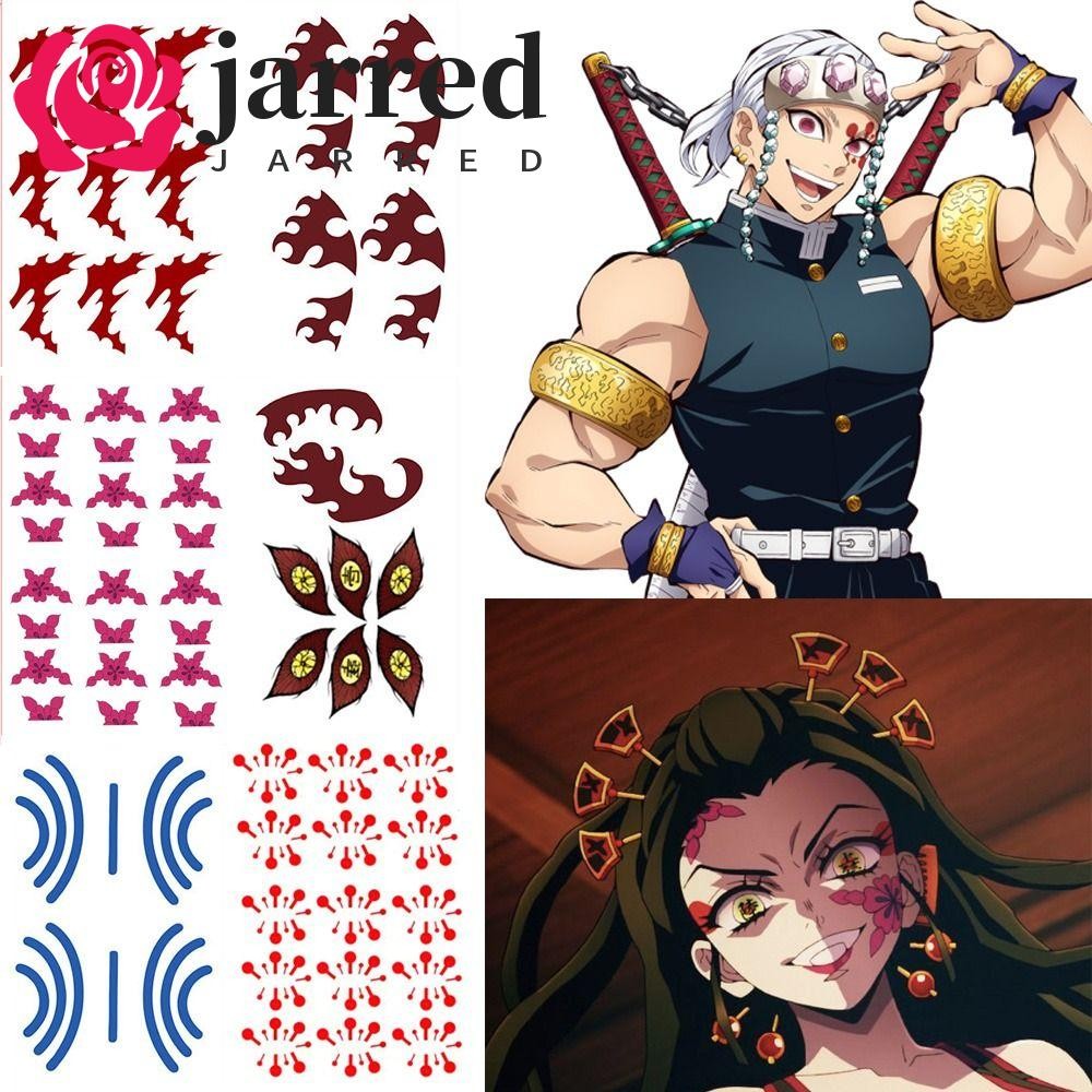 JARRED Temporary Tattoo Stickers Kamado Tanjiro Nezuko Forehead Scar ...