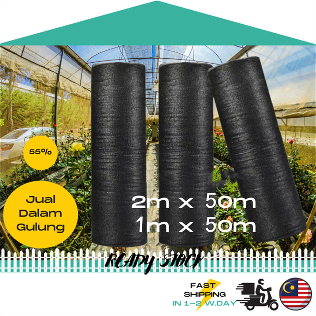 Black Sun Shade Netting Shade Orchid Net Jaring Orki Hitam Garden UV ...