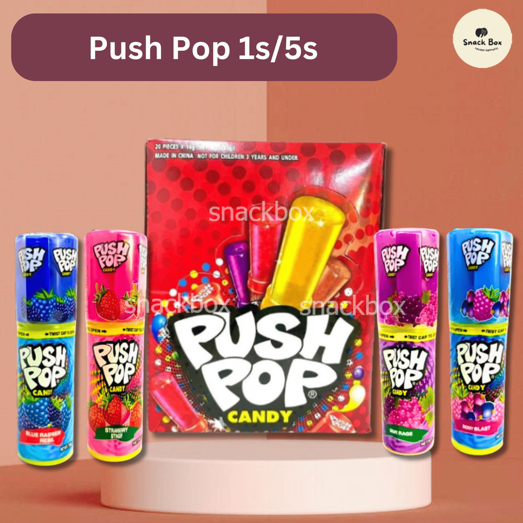 Bazooka Push Pop Candy Berry Blast Assorted Fruit Random Flavour 14g 1s ...