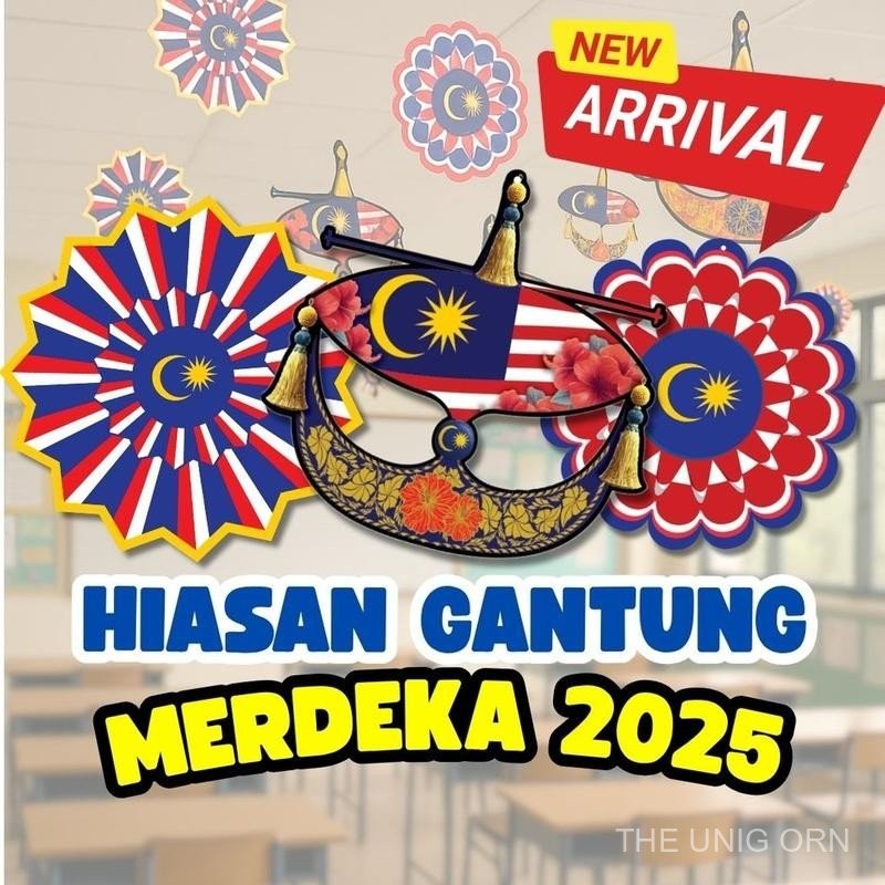 Hiasan Siling Merdeka / Ceiling Decoration Jalur Gemilang / Gantung ...