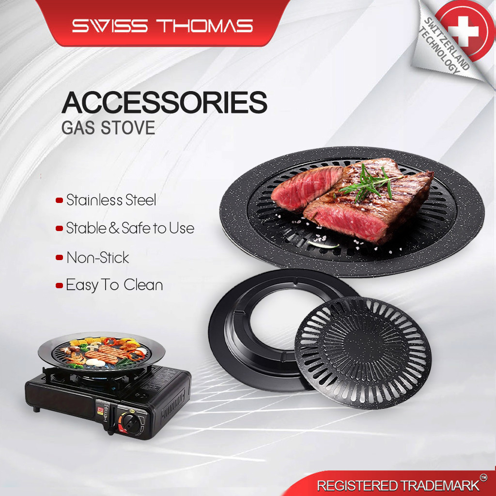 Swiss Thomas Accessories Portable Steamboat Gas Stove Non-stick Outdoor ...