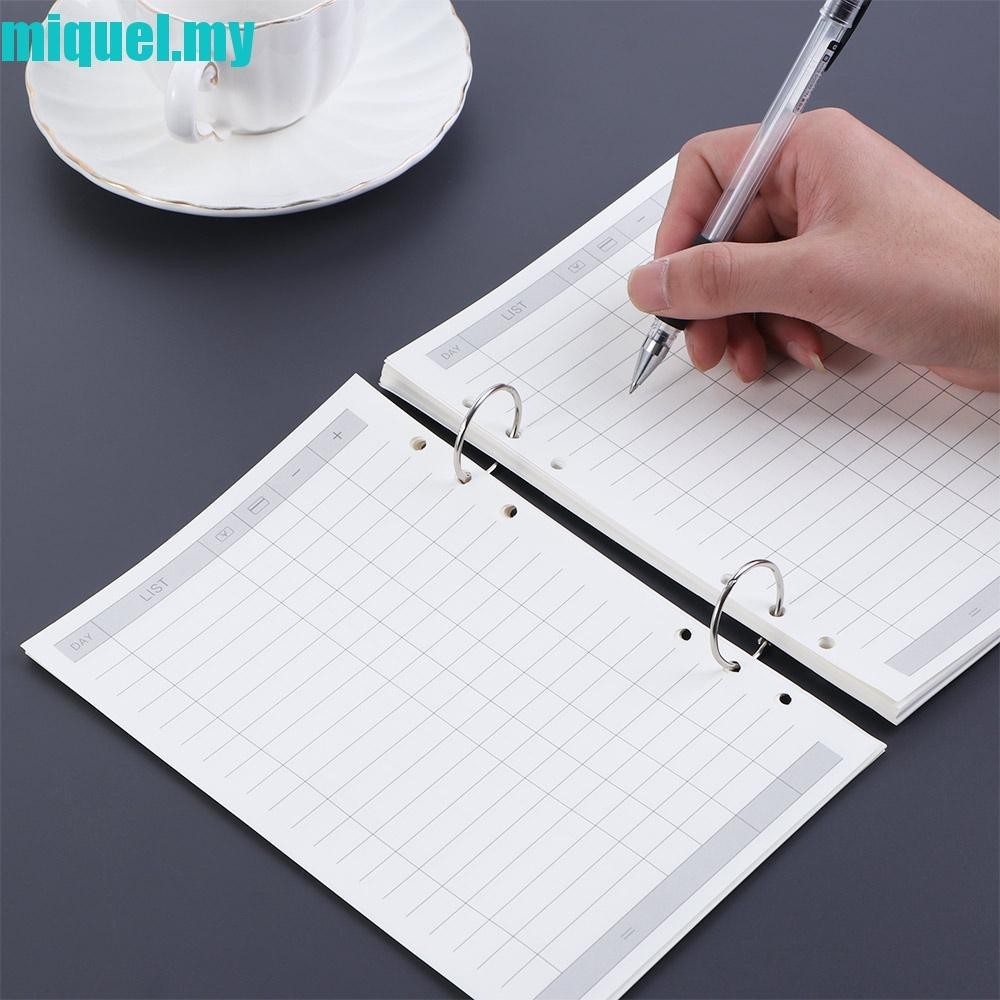 MIQUEL Paper Refill Grid School Supplies Spiral Binder To do List Daily ...