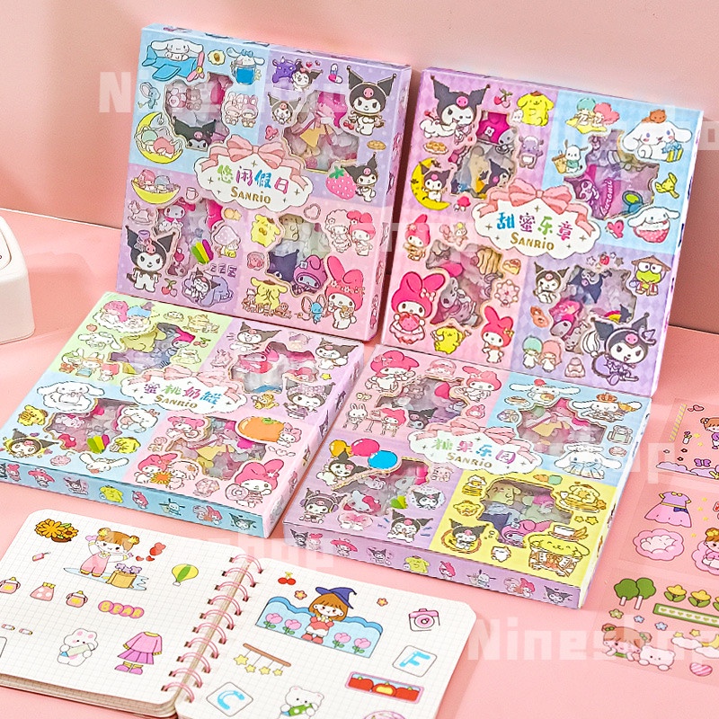 Sanrio Kuromi Sticker 100pcs Cute Set Marvel DIY Gift Box Cinnamoroll ...