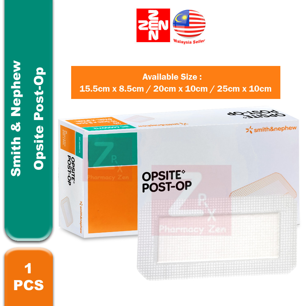 [1 PC] Smith & Nephew Opsite Post-Op Dressing (15.5cm x 8.5cm / 20cm x ...