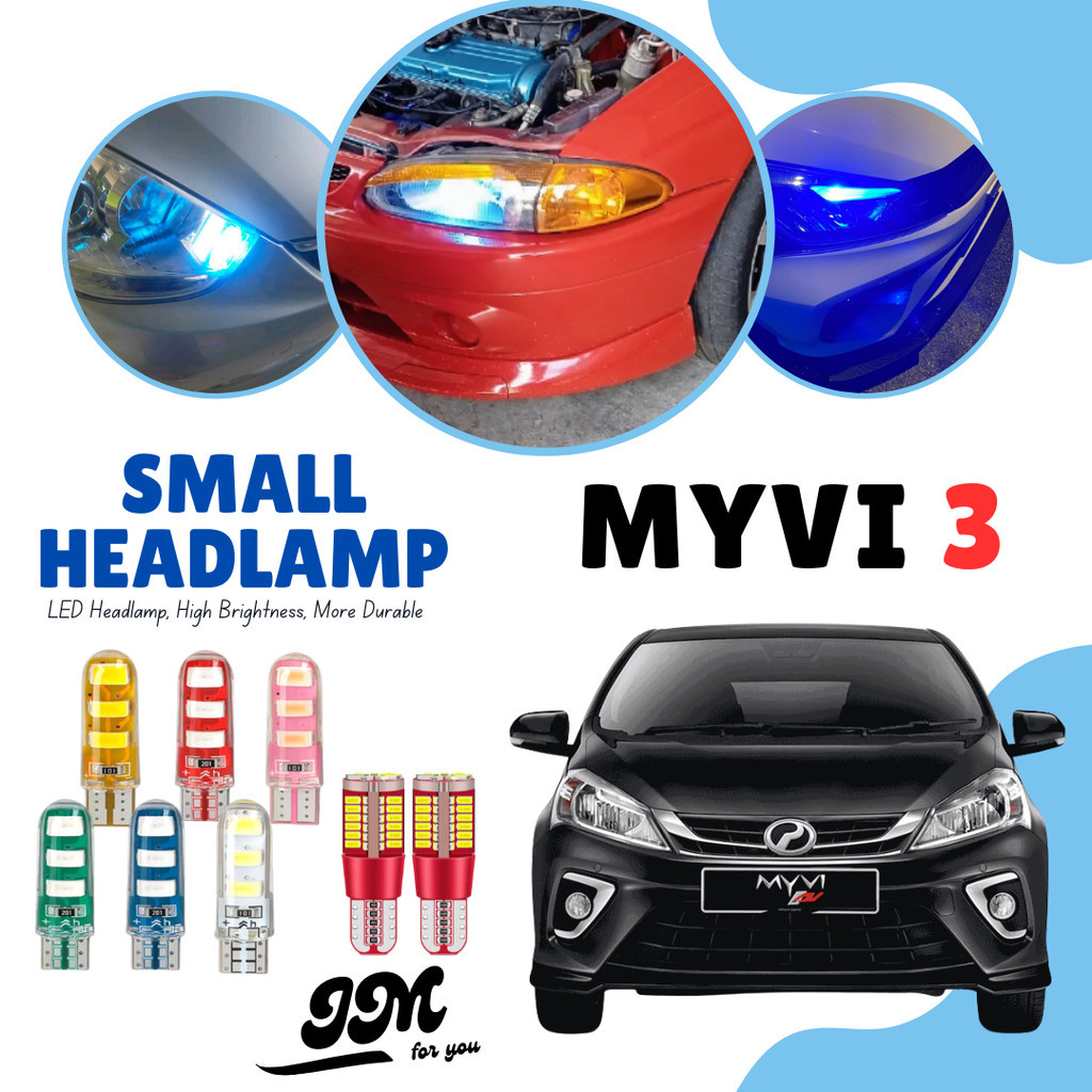 PERODUA MYVI GEN 3 SMALL HEADLAMP LED BULB Head Lamp Light Lampu Hujan ...