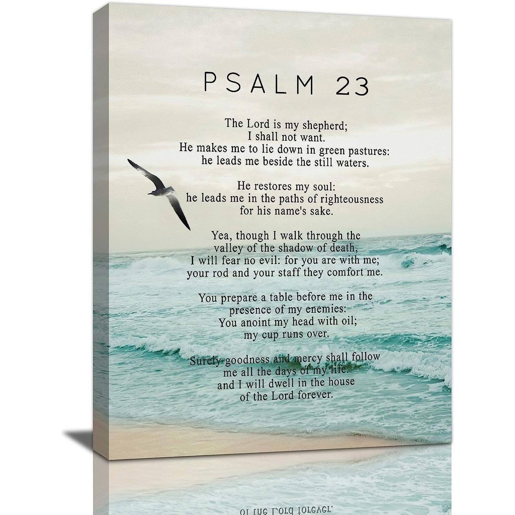 1 Piece Poster Psalm 23 Wall Art Psalm 23 Canvas Wall Decor Scripture ...