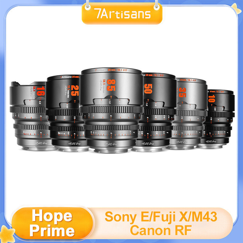 7artisans 10mm 16mm 25mm 35mm 50mm 85mm T2.1 S35 Frame wide angle Super ...