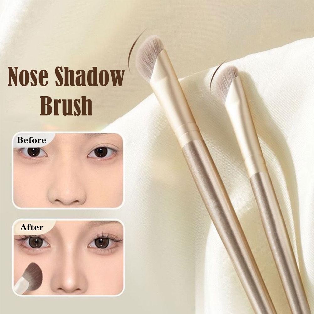 Angled Flat Nose Shadow Brush Soft Half Fan-shaped Contour Makeup ...