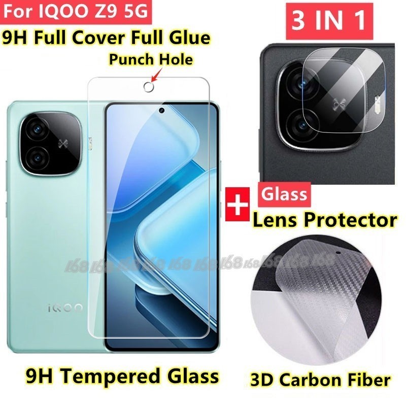 IQOO Z9 Z9X Z10 12 13 Screen Protector iQOO Z9 Turbo Neo 10 Tempered glass Full Cover Glass ...