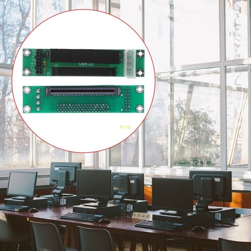 BT SCSI SCA 80-Pin to 68-Pin SCSI Adapter Converter Card Module Mutual ...