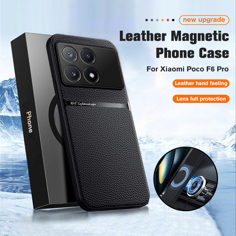 For Xiaomi Poco F6 Pro2024 Case With Luxury Leather Pattern Case Poco ...