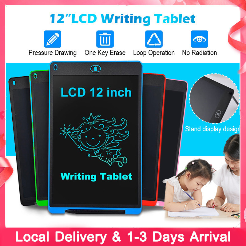 LCD Writing Tablet Pad 12 Inch Portable LCD Writing Tablet Drawing ...