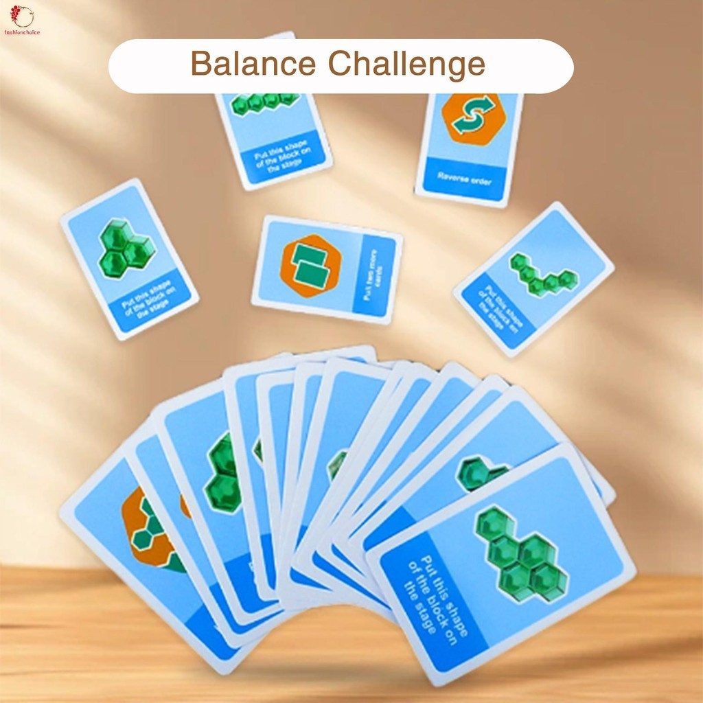 Hexagon Stack Game for Kids Educational Balance Tower Game | Shopee ...